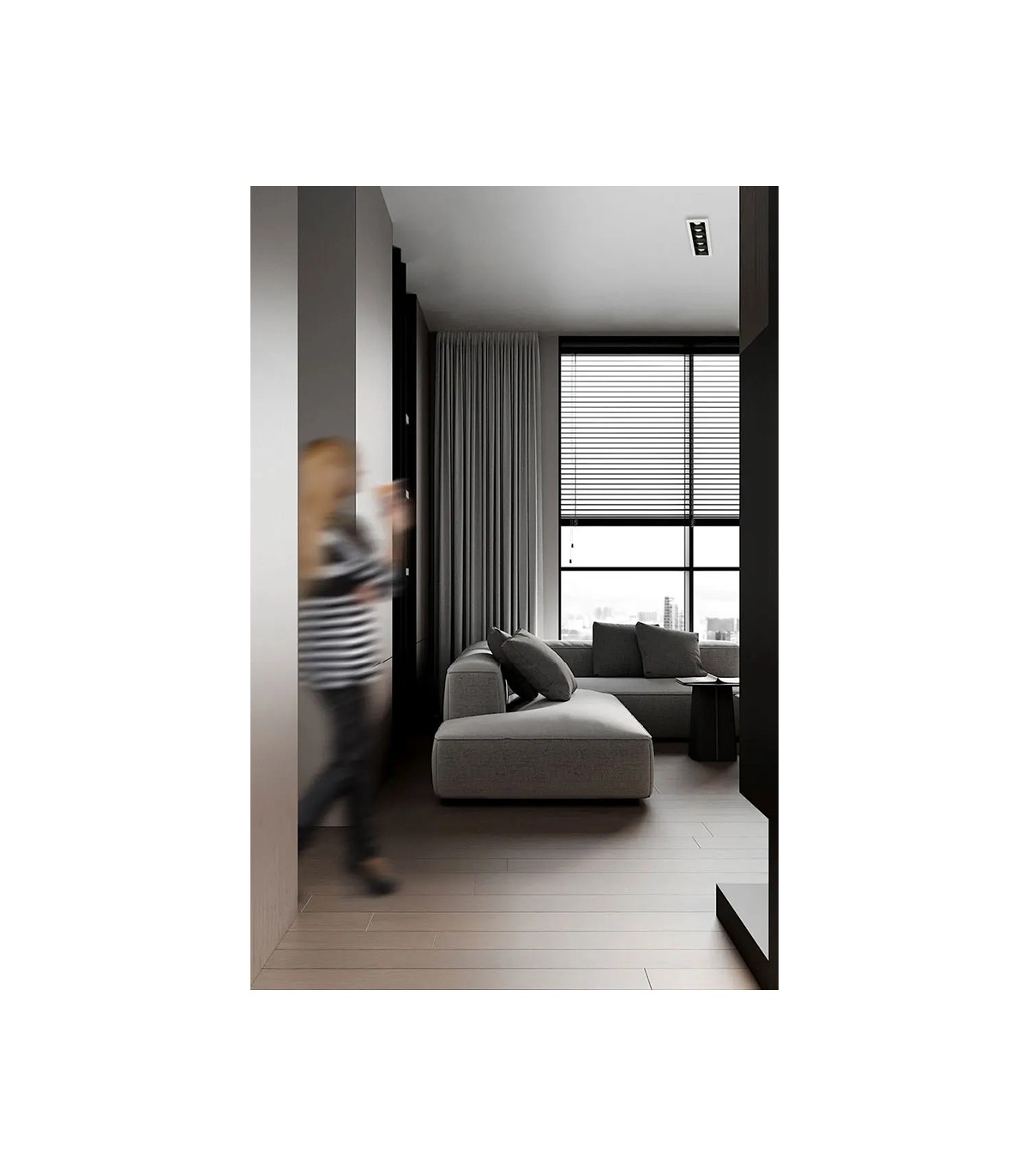 Spot encastré LED MICROLINE NOIR 5W CCT 24º UGR17